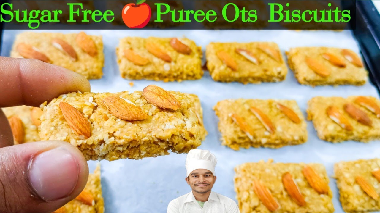 Sugar Free Apple Puree Ots Biscuits|Healthy Biscuits|Biscuit Recipe ...