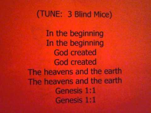 Children's Ministry: Genesis 1:1 Bible Verse Song - YouTube