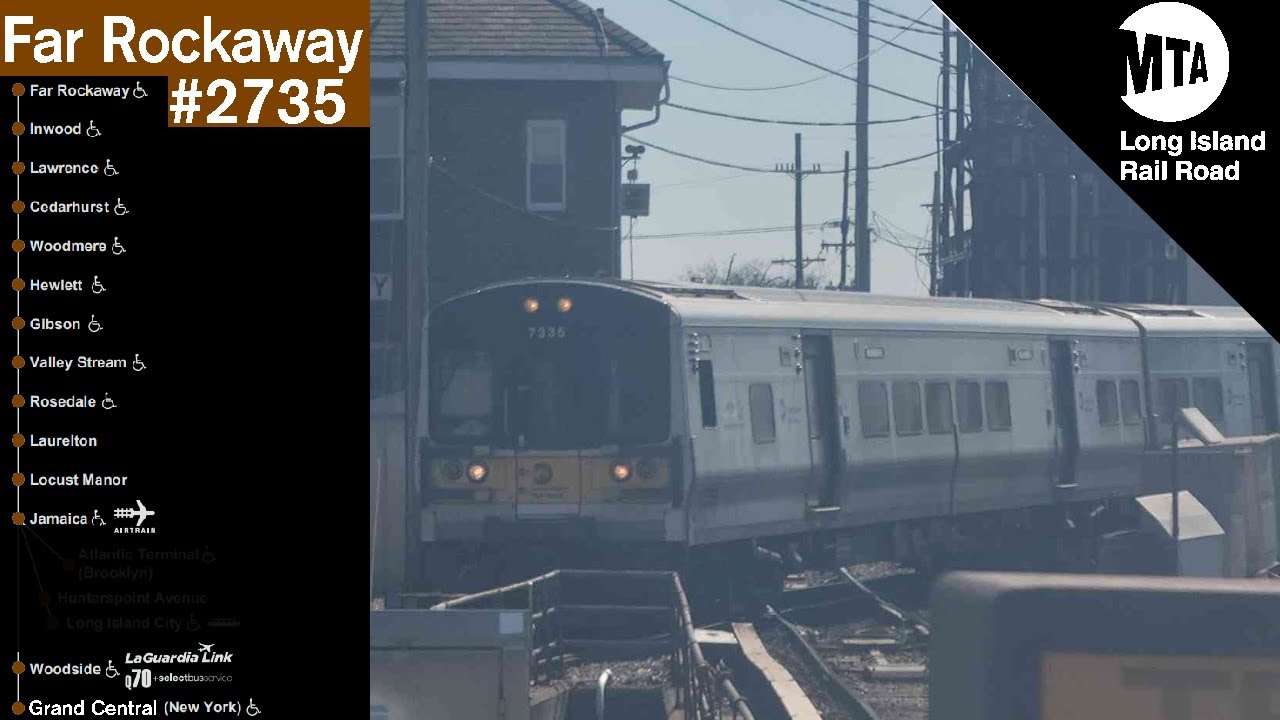 「LIRR」Far Rockaway | Train #2735 | Grand Central bound Bombardier M7 ...