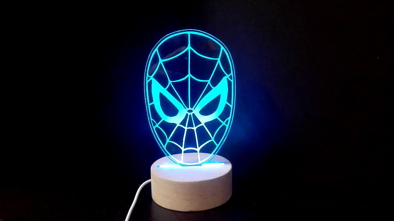 Lampada a led in plexiglass - YouTube