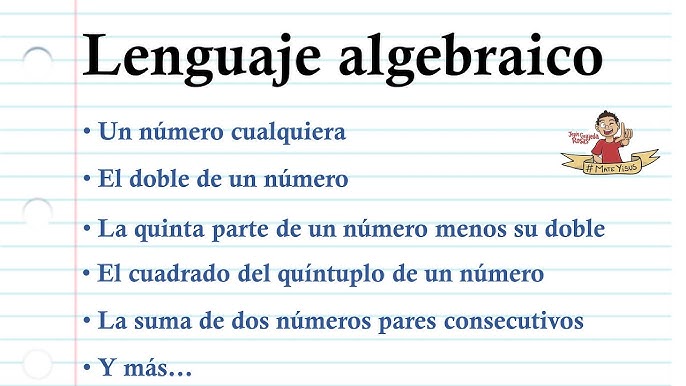 Traducir Palabras A Expresiones Algebraicas Ecuaciones Lineales I