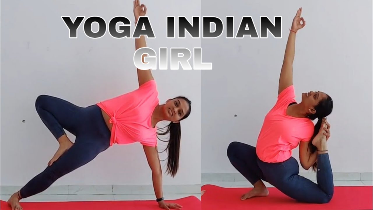 Girls morning hot yoga workout | hot Indian girl yoga workout in blue ...