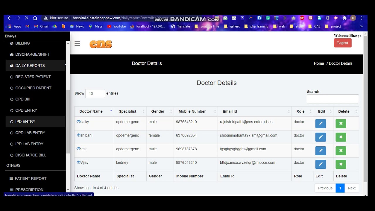Hospital Management System : Admin Access : Daily Reports - YouTube