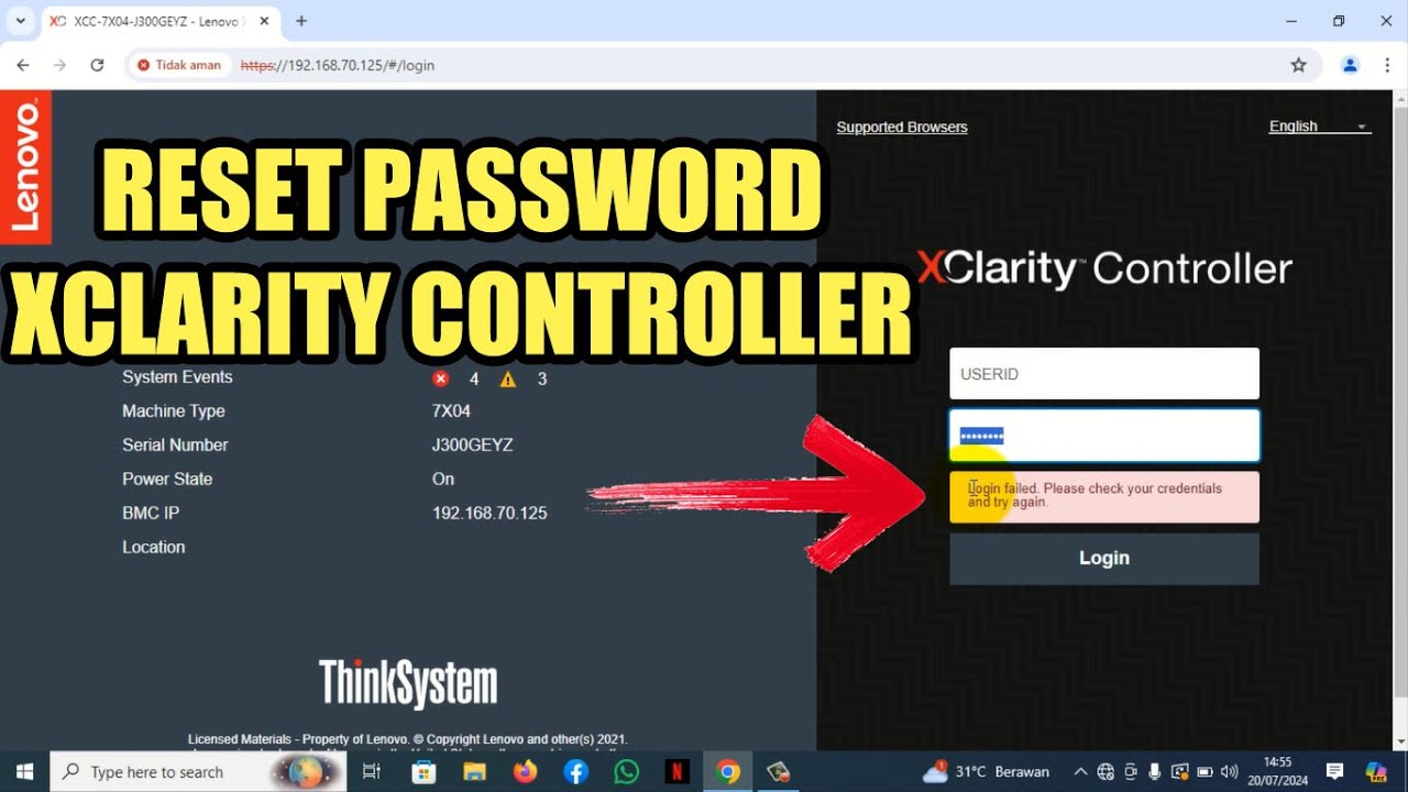 RESET PASSWORD XCLARITY CONTROLLER - YouTube