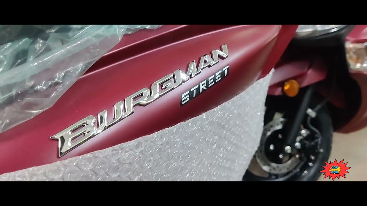 burgman street 125cc review || burgman street 125 matte red || burgman ...