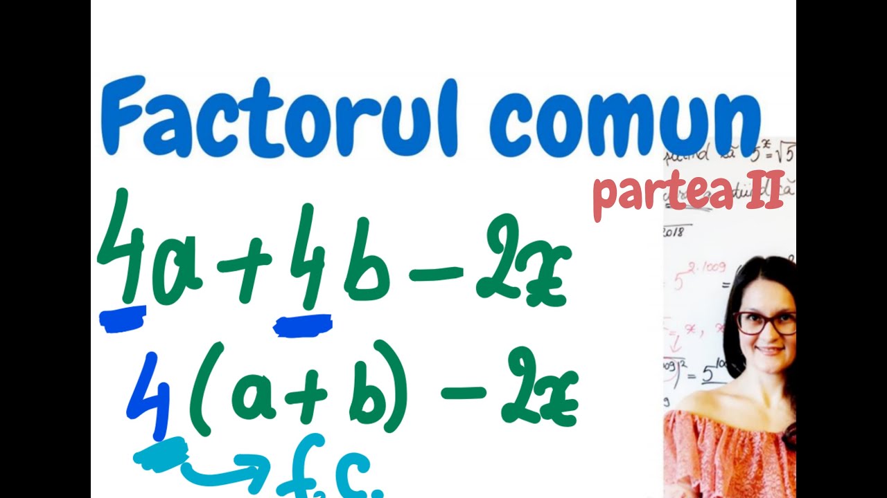 LECȚIA 20.2. Factorul comun Exercitii Clasa 5 #factorulcomun # ...