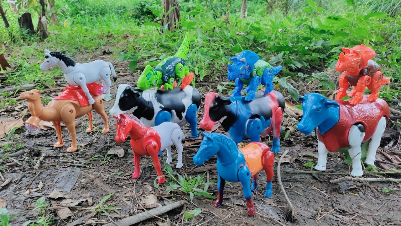 Sapi kuda unta dino || mencari sapi moo dinosaurus merakit kuda nice # ...