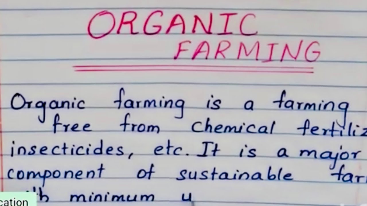 Essay on Organic Farming - YouTube