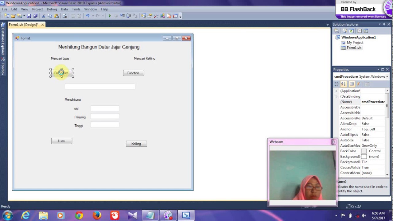 tutorial vb 2010 from procedure & function RISMAYANTI - YouTube