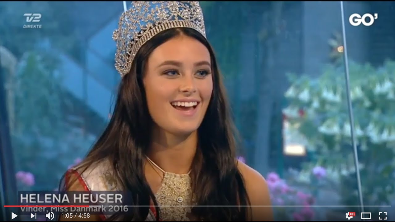 Miss Danmark 2016 - Helena Heuser i Go' aften Danmark på TV2 - YouTube