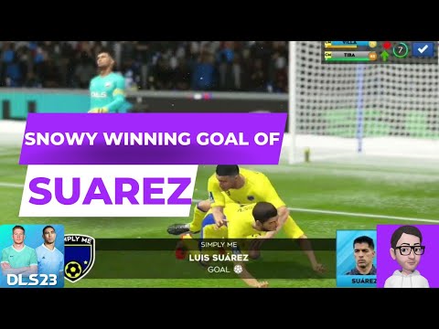 DLS 23 Football Gameplay: Suarez's Epic Snowy Winning Goal! - YouTube