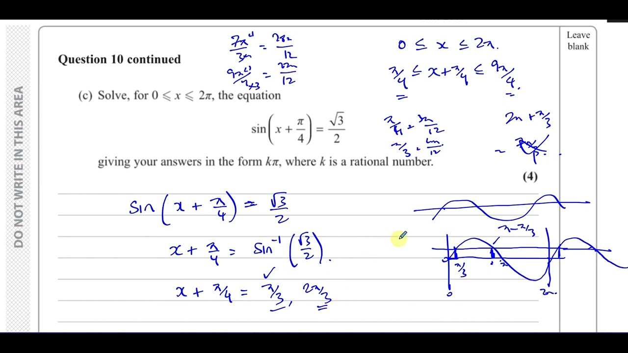 [P2] C12, (IAL), WMA02/01, June 2016, Q10(c), Trigonometric Equations ...