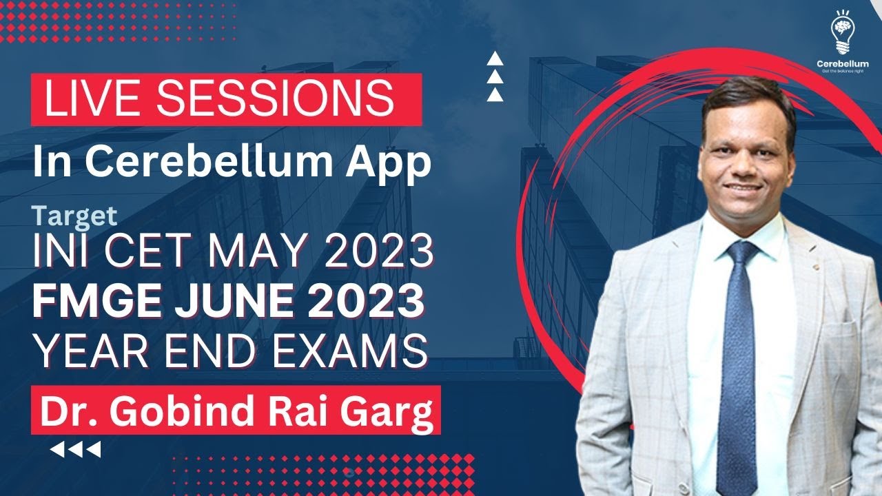 Live Sessions in Cerebellum App |Announcement by Dr. Gobind |For ...