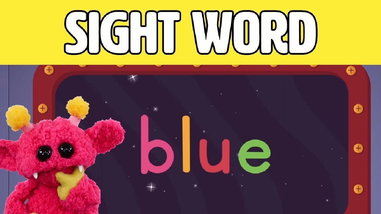 BLUE - Let's Learn the Sight Word BLUE with Hubble the Alien! | Nimalz ...