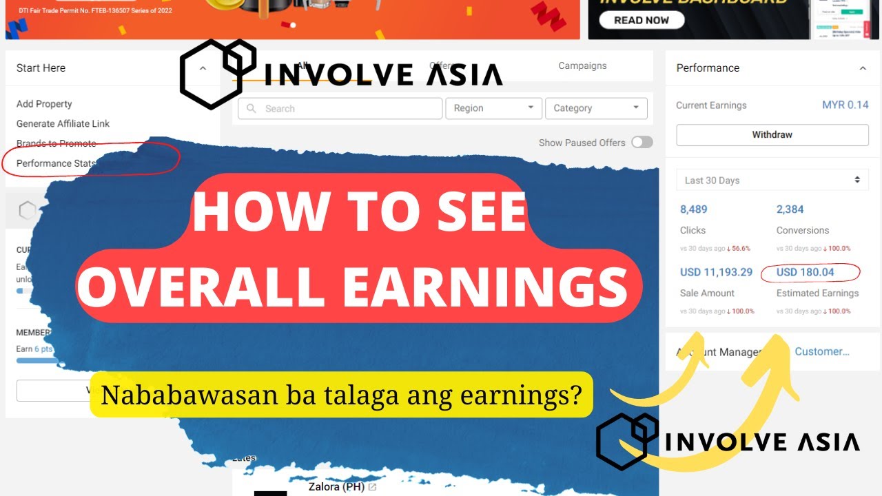 HOW TO SEE YOUR OVERALL EARNINGS / INVOLVE ASIA - YouTube