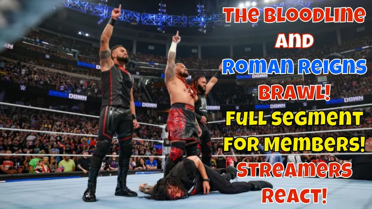 Streamers React!! Roman Reigns brawls with The Bloodline!! Members ...
