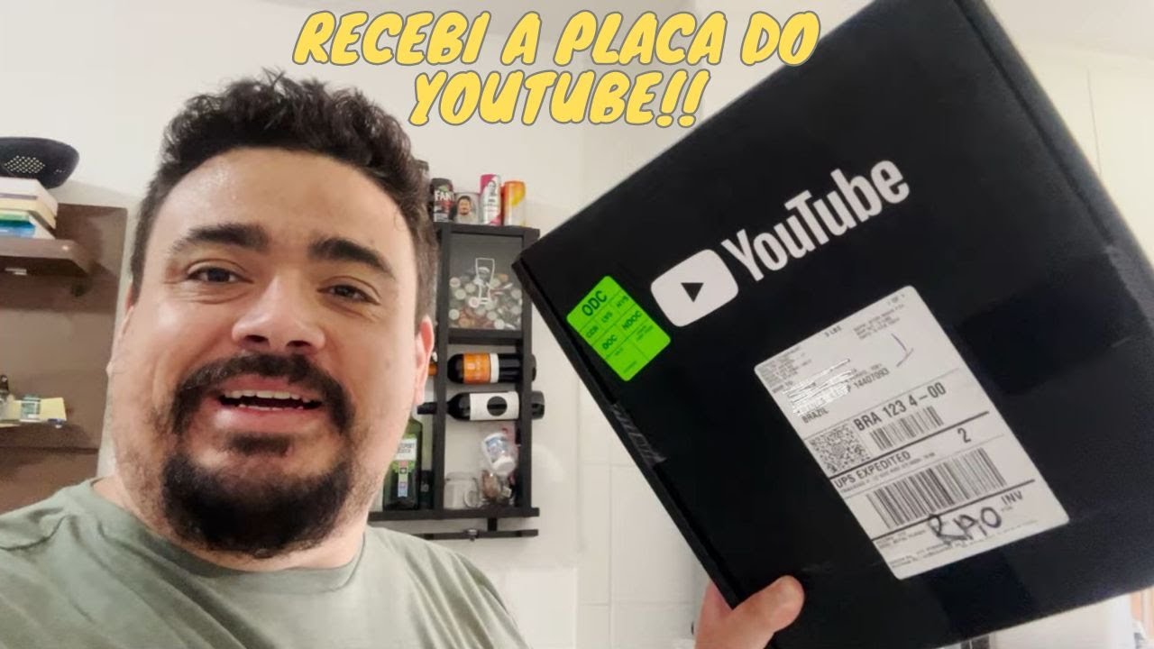 UNBOXING Placa de 100 mil incritos - Abrindo o pacote da placa de 100k ...