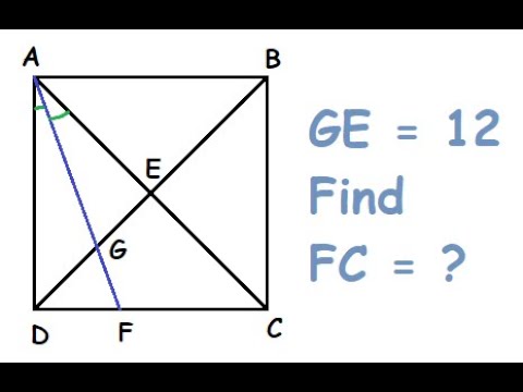 Interesting Square Problem | Intersecting diagonals and angle bisector ...