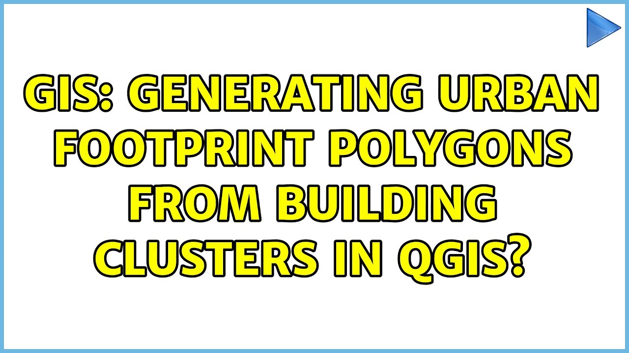 GIS: Generating urban footprint polygons from building clusters in QGIS ...