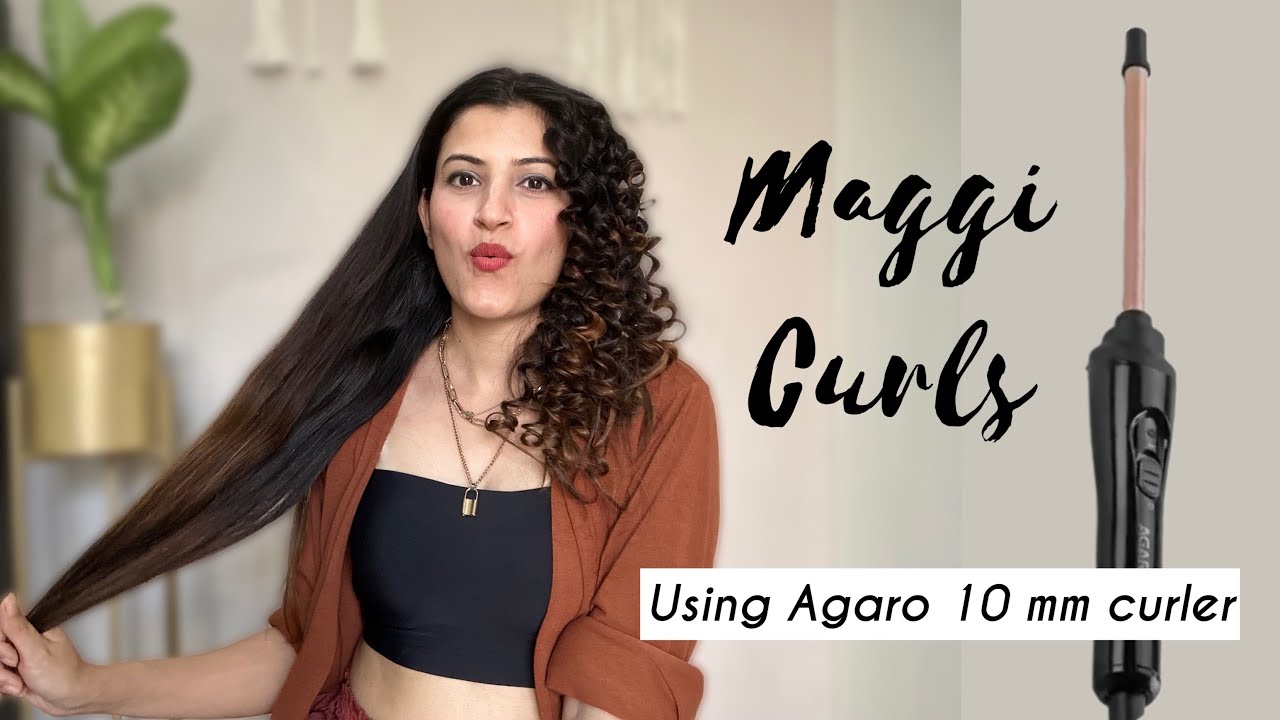 Maggi Curls | Spiral Curls | Agaro 10 mm curler review - YouTube