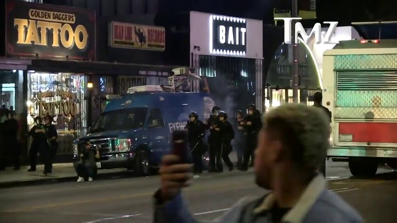 XXXTentacion Memorial Total Chaos As Riots Break Out In LA - YouTube