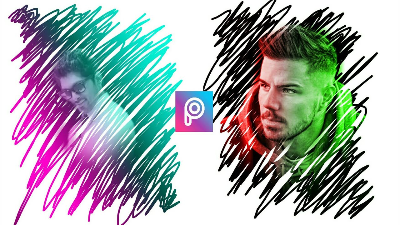 Scribble photo editing in picsart tutorial - YouTube