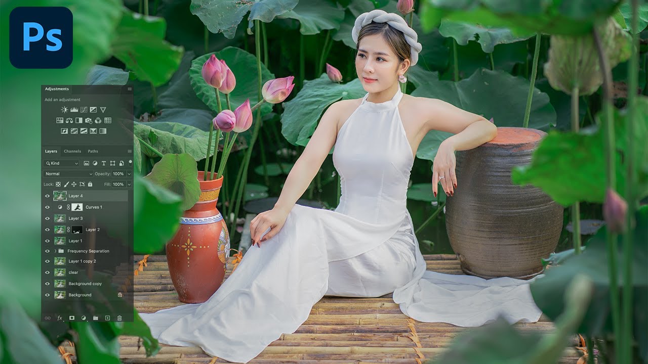 Soft Green Color Grading & Colorful Beauty Portrait in Photoshop CC ...