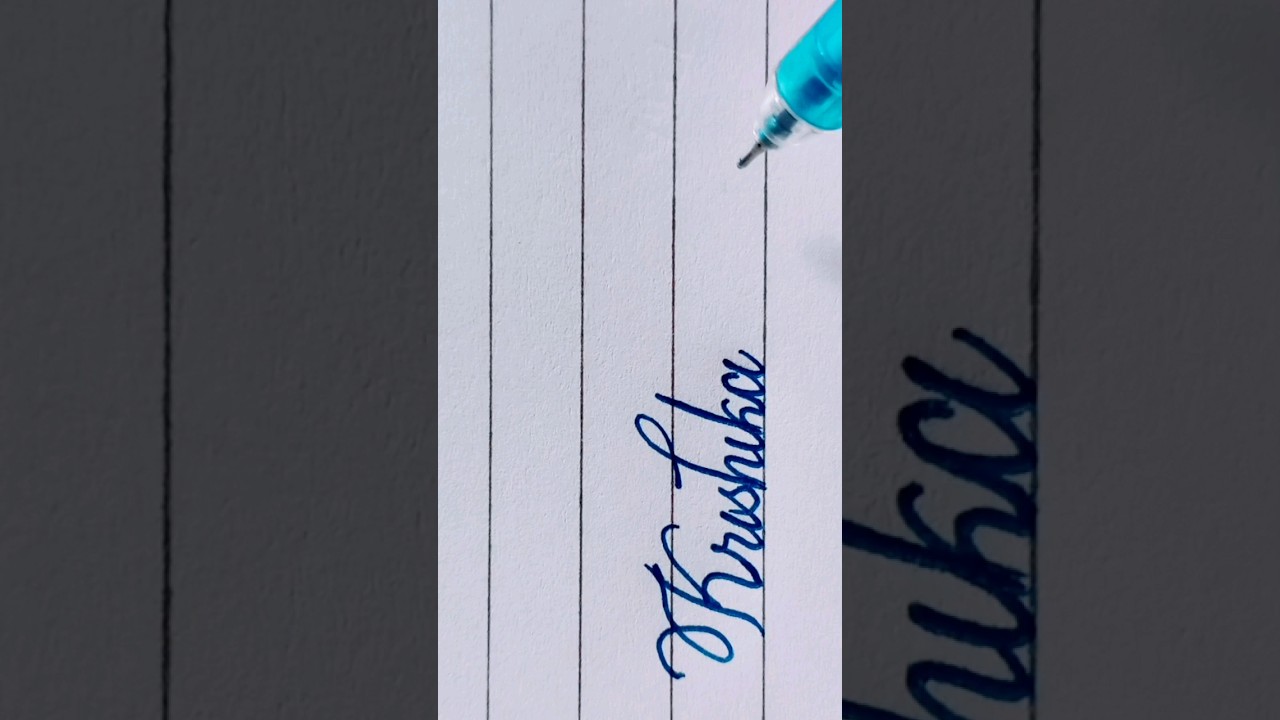 Krishika # ️🏡#youtubeshorts 💞 ️💥english writing #handwriting #cursive ...