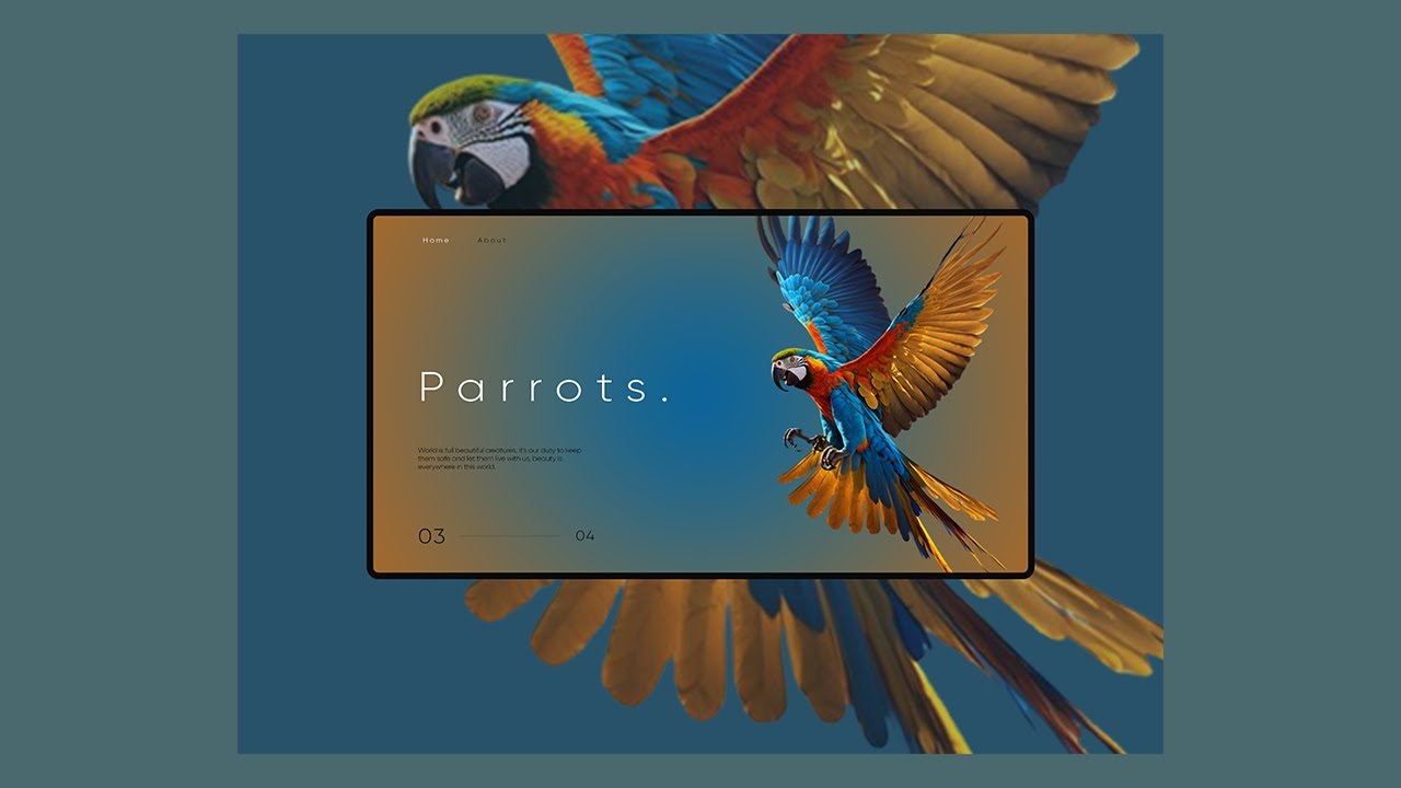 COLORFUL PARROTS UI/UX DESIGN #163 #parrots #uiuxdesign #2025 #2026 # ...