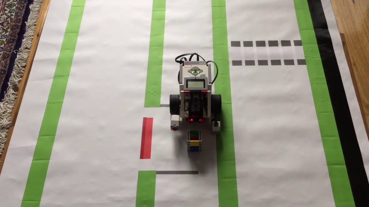 EV3 robot - pick up cargo - Programmed in microPython - YouTube