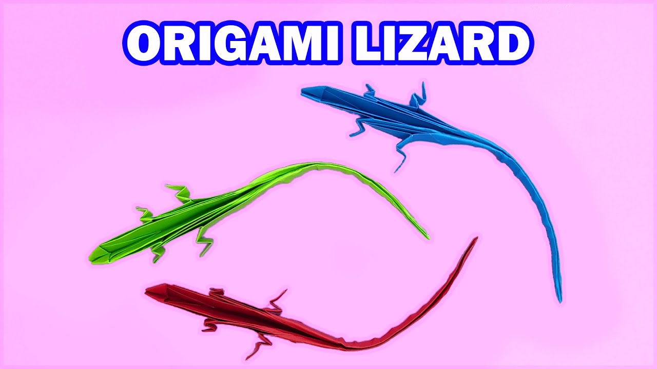Origami Paper Lizard | How to make a paper lizard - YouTube