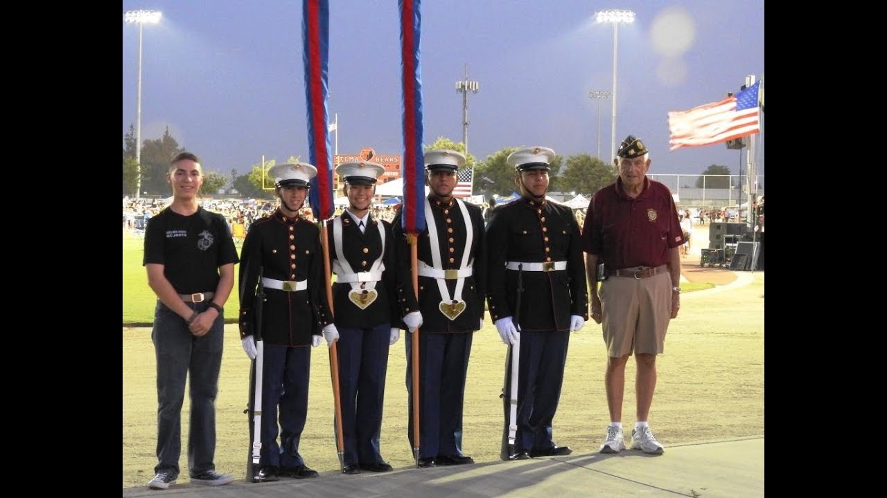 2018 MCJROTC Color Guard at the City of Selma Independence Day - YouTube