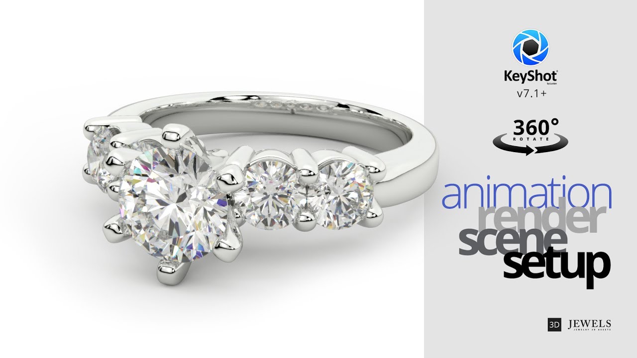 KeyShot render scene setup for 360 turntable - YouTube