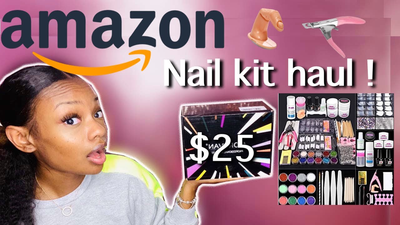 Amazon acrylic nail kit unboxing - YouTube