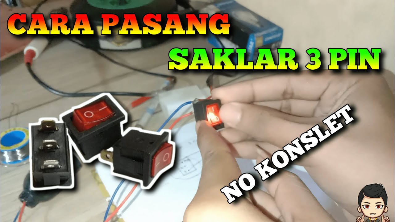 Cara memasang saklar 3 kaki || MUDAH || lampunya bisa nyala - YouTube