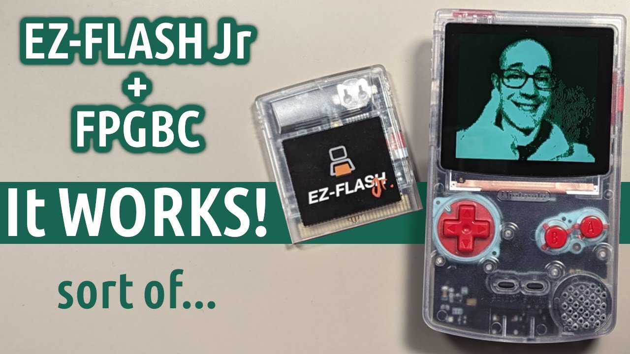 Upgrading the EZ-FLASH Jr so it works with the FPGBC, sort of... - YouTube