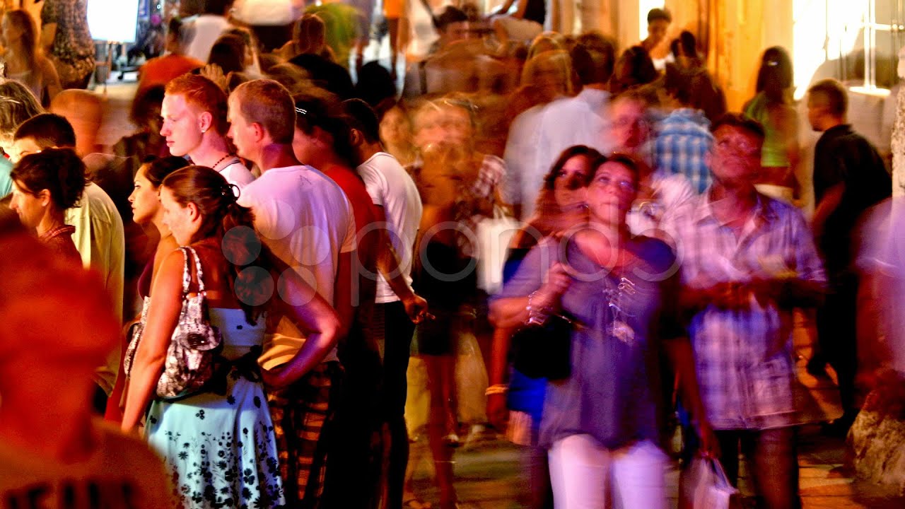 Moving Crowd. Stock Footage - YouTube