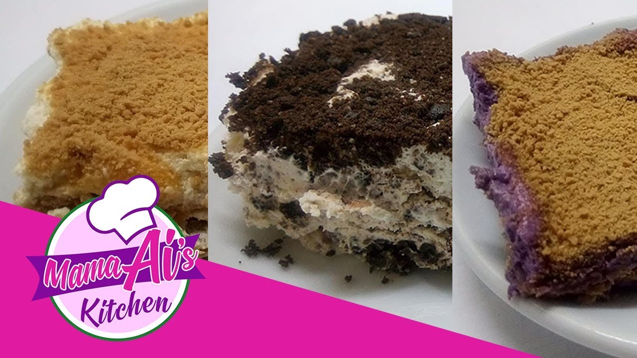 NO BAKE Refrigerator Cakes | Cookies and Cream | Ube Graham | Mango ...