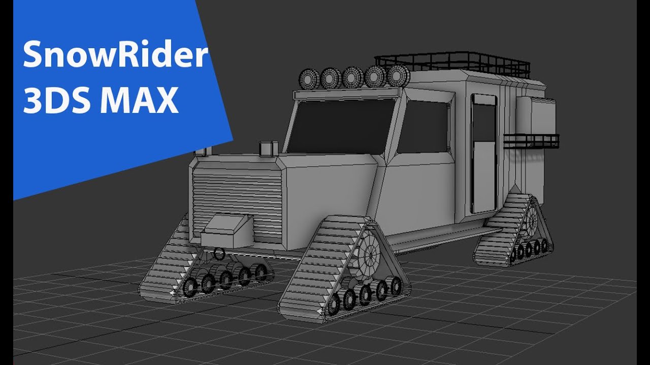 Modeling SnowRider 3ds max beginner tutorial part 1 - YouTube