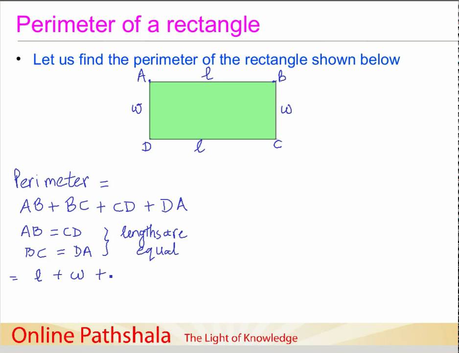 Ch10_04 Perimeter of a rectangle CBSE MATHS - YouTube