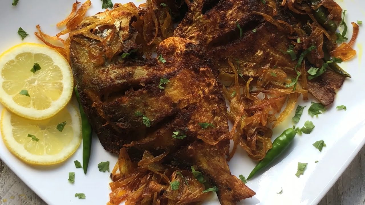 রূপচাঁদা মাছের দোপেয়াজা | Rupchanda Fry Recipe | Pomfret Fish Fry ...