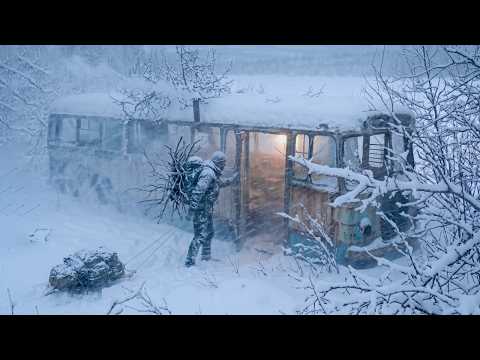 Surviving in an abandoned car amidst the freezing forest | Alone in a deadly blizzard