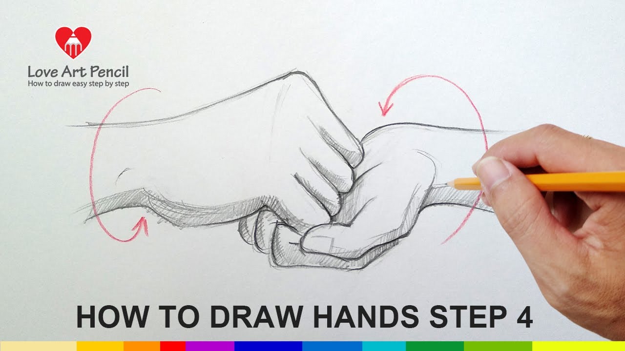 How to draw hands - washing hands drawing - Step 4 - YouTube