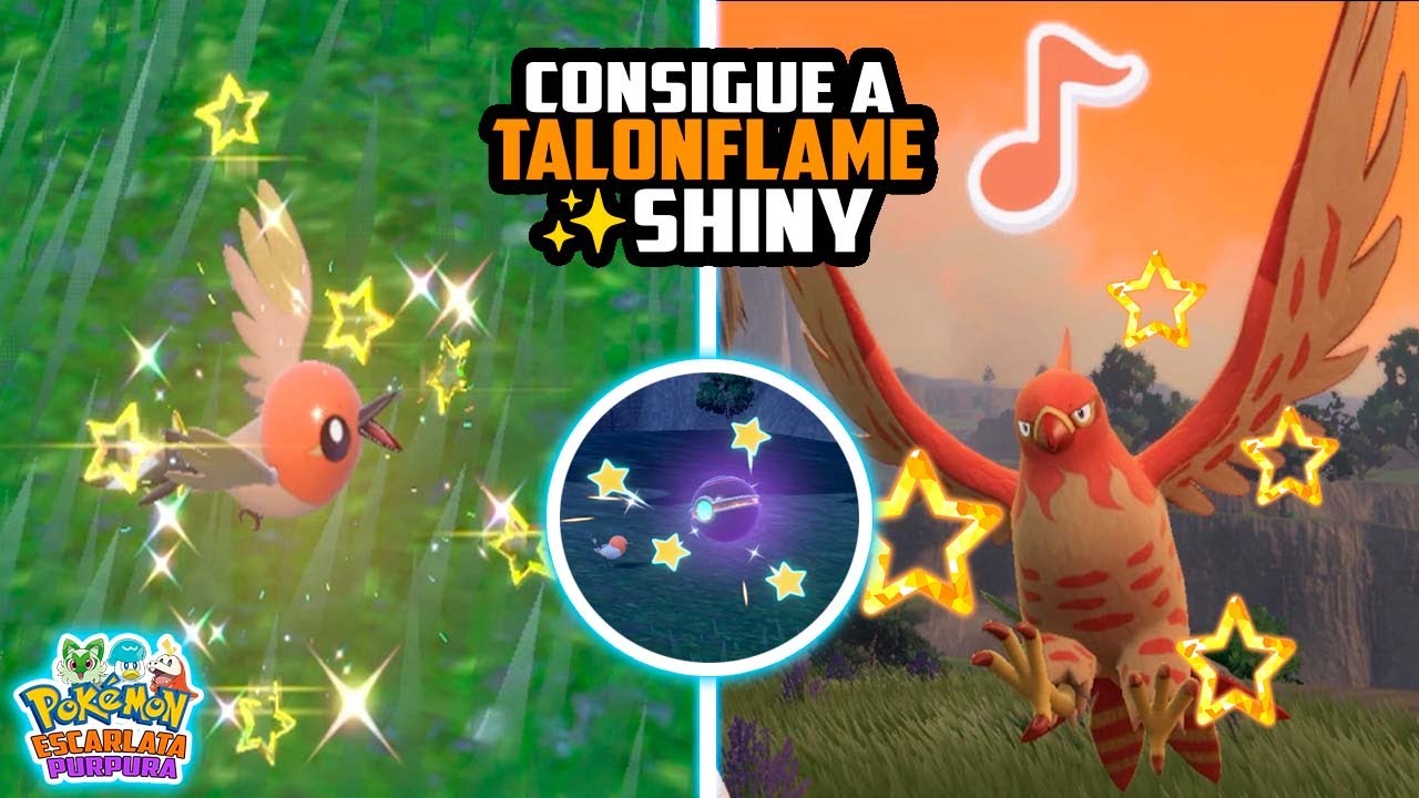 Como conseguir a TALONFLAME SHINY fácil y rápido en Pokémon escarlata y ...