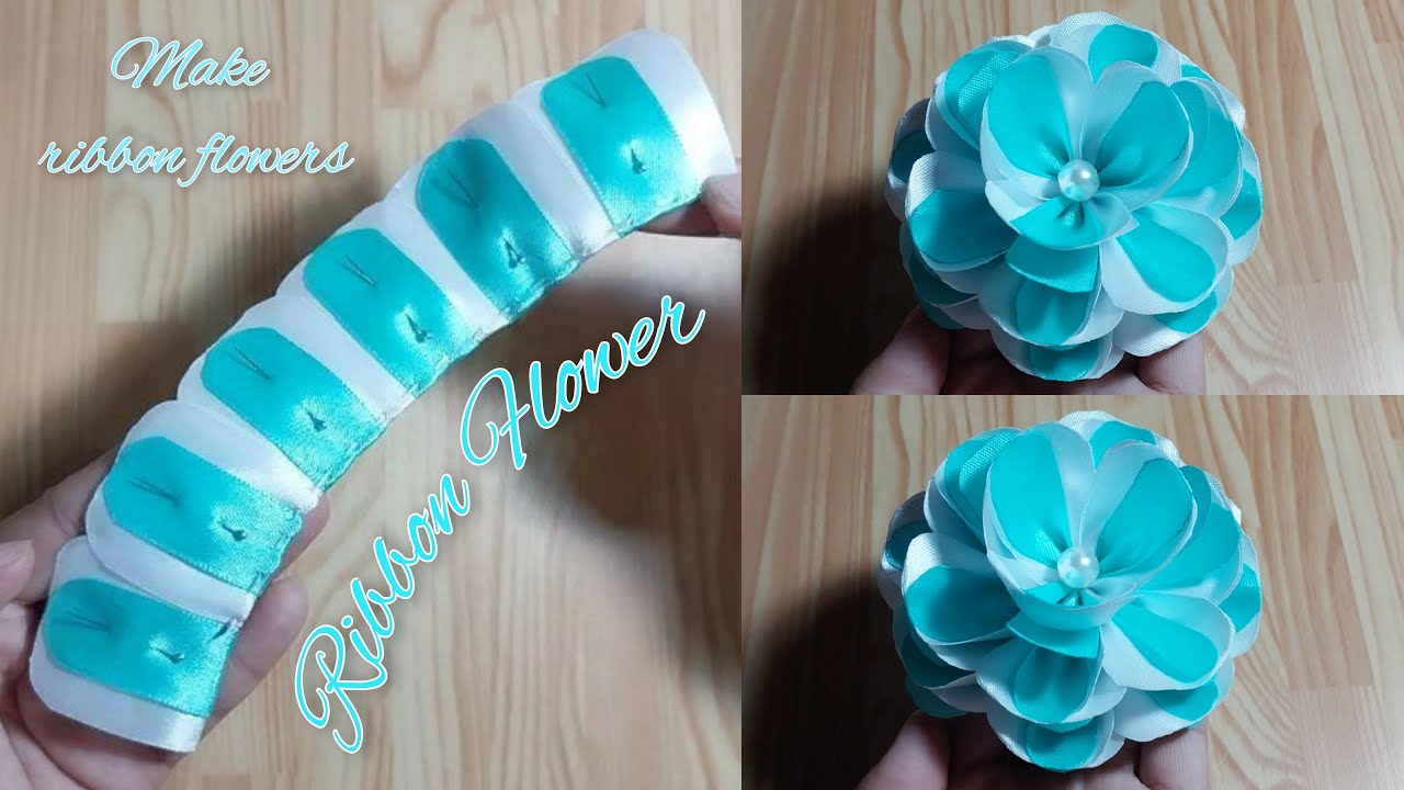 DIY: How to make an adorable ribbon rose in just minutes! Tina Flower ...