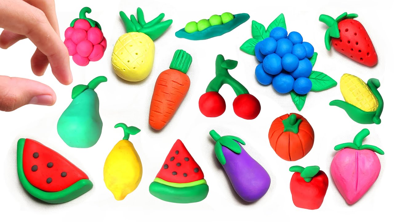 DIY How To Make Polymer Clay Miniature Food Set Fruits And Vegetables ...