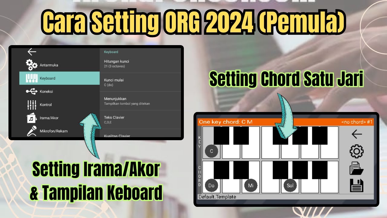 Tutorial Cara Setting ORG untuk Pemula (Setting Chord 1 jari) - YouTube