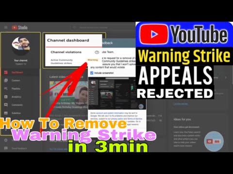 How To Remove YouTube Warning Strike/ Remove Community Guidelines in ...