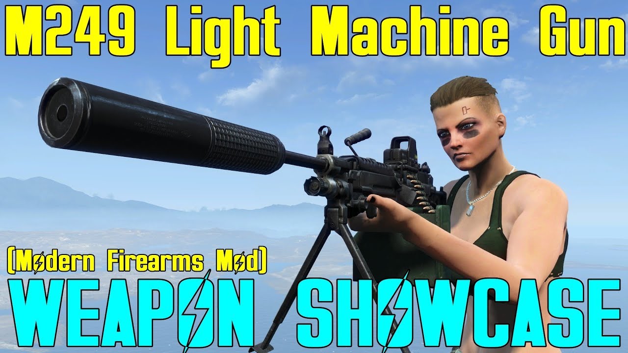 Fallout 4: Weapon Showcase: FN Minimi (M249 - Modern Firearms) - YouTube