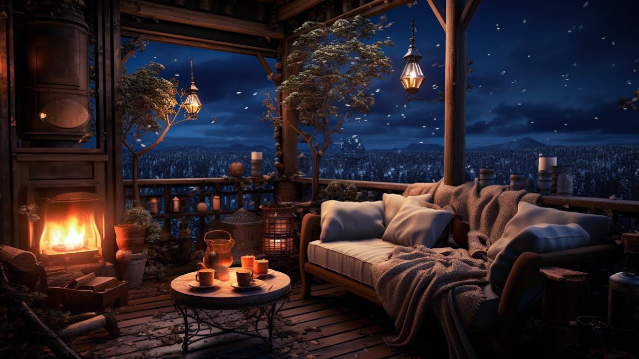 Relaxing Room Night Ambience: Relieve Sleep Insomnia, Cozy Winter ...